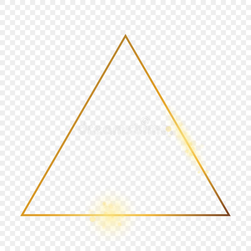 Gold Glowing Triangle Frame Stock Vector - Illustration of decorative ...