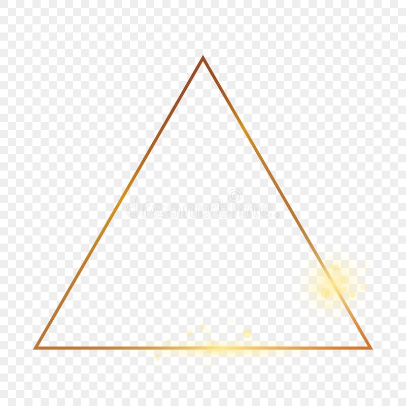 Gold Glowing Triangle Frame Stock Vector - Illustration of celebration ...