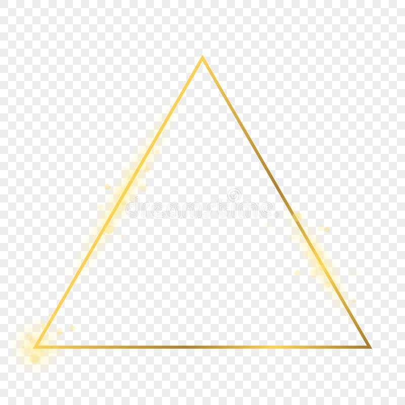 Gold Glowing Triangle Frame Stock Illustration - Illustration of flare ...
