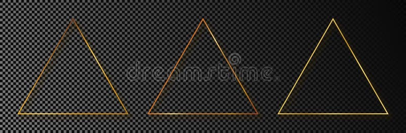 Gold Glowing Triangle Frame Stock Vector - Illustration of design ...