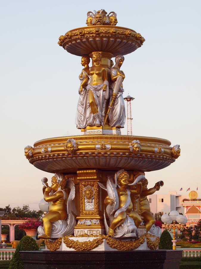 Gold God Molded at Pattaya in Thailand 2 Stock Image - Image of ...