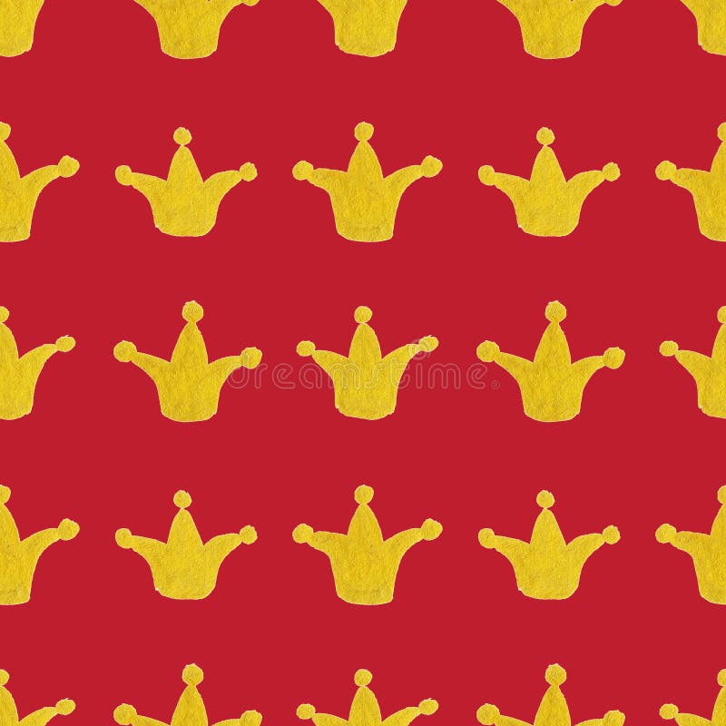Gold Golden Crown Seamless Pattern Texture Background Stock ...