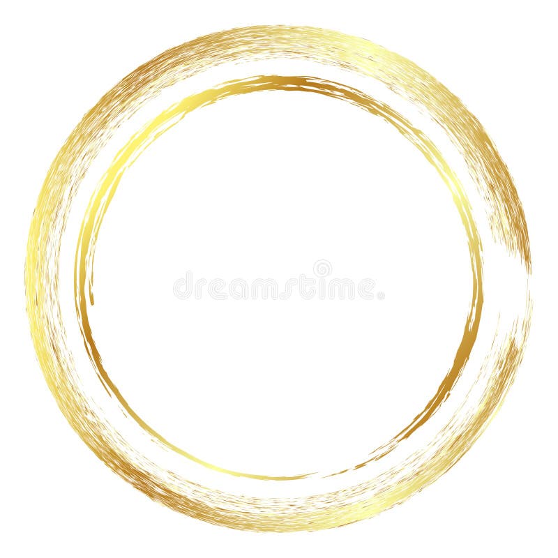 Gold Golden Vector Simple Double Line Frame from Crayon, at White ...