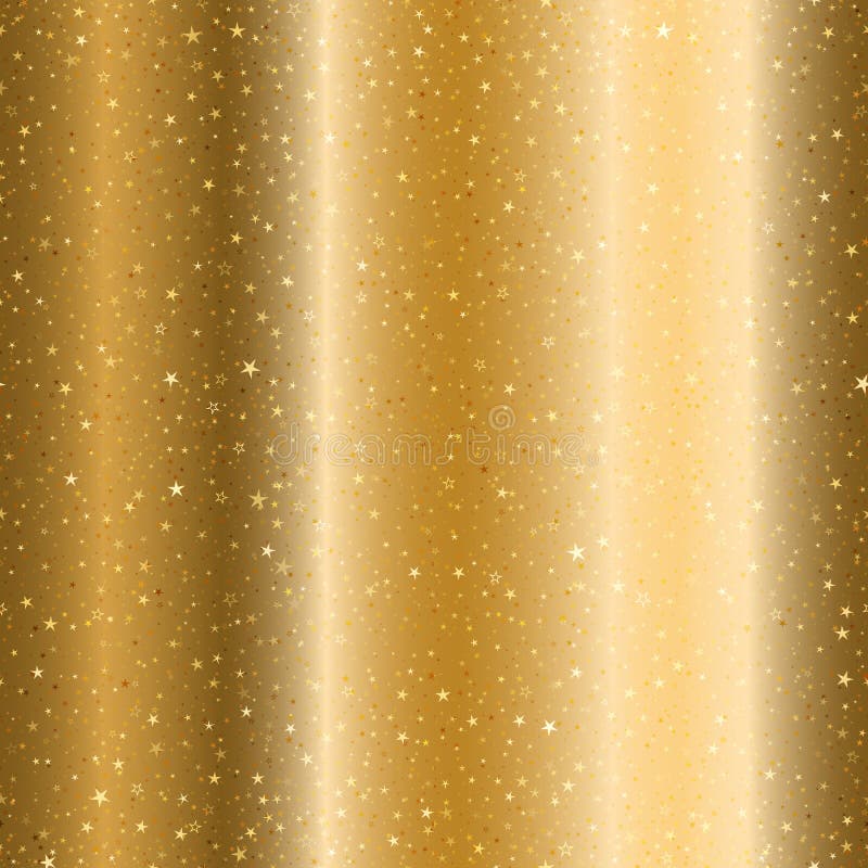 Gold Gradient Seamless Pattern with Golden Stars Stock Vector ...