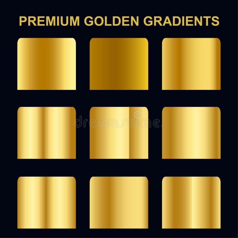 Gold Gradient Smooth Texture. Empty Golden Metal Background. Stock ...
