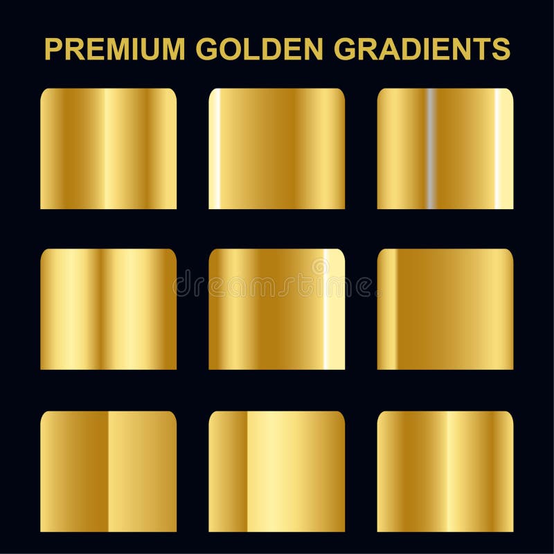 Gold Gradient Smooth Texture. Empty Golden Metal Background. Stock ...