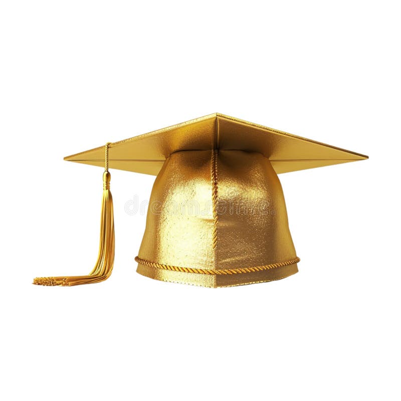 Gold Graduation Cap on Transparent Background - Ai Generated Stock ...