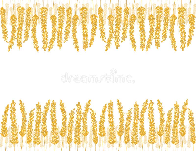 Gold Grain Seamless Background Stock Vector - Illustration of nature ...
