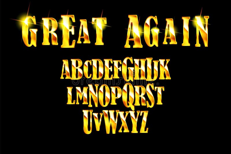 Gold Grand Opening Text Effect Stock Illustration - Illustration of ...