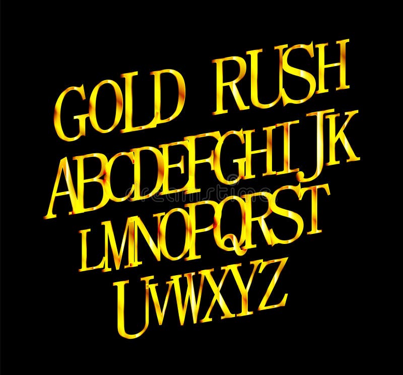 Gold Grand Opening Text Effect Stock Illustration - Illustration of ...