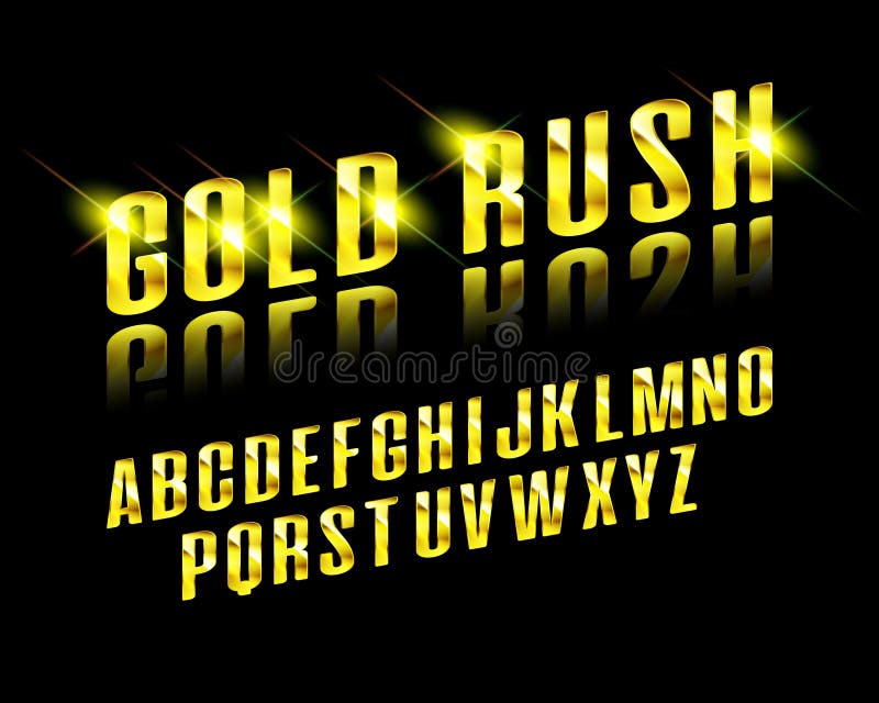 Gold Grand Opening Text Effect Stock Illustration - Illustration of ...