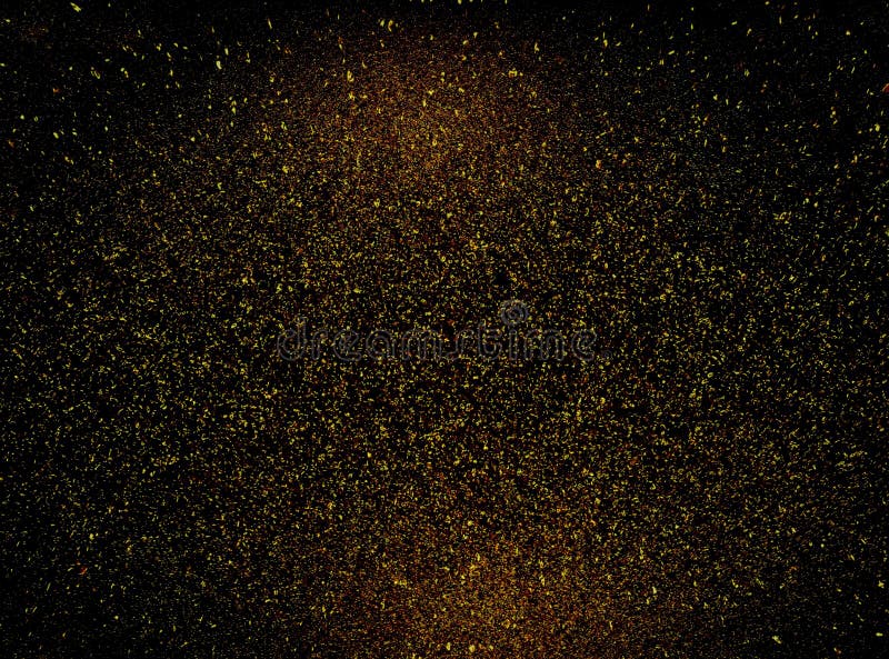 Gold Granules Sparkling on a Dark Background Stock Photo - Image of ...