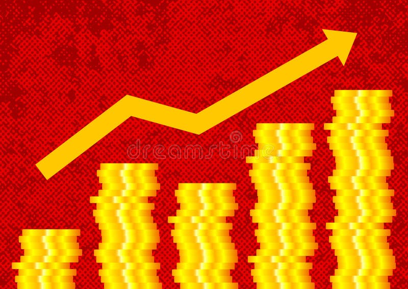 Gold graph stock vector. Illustration of economy, analysis - 21609455