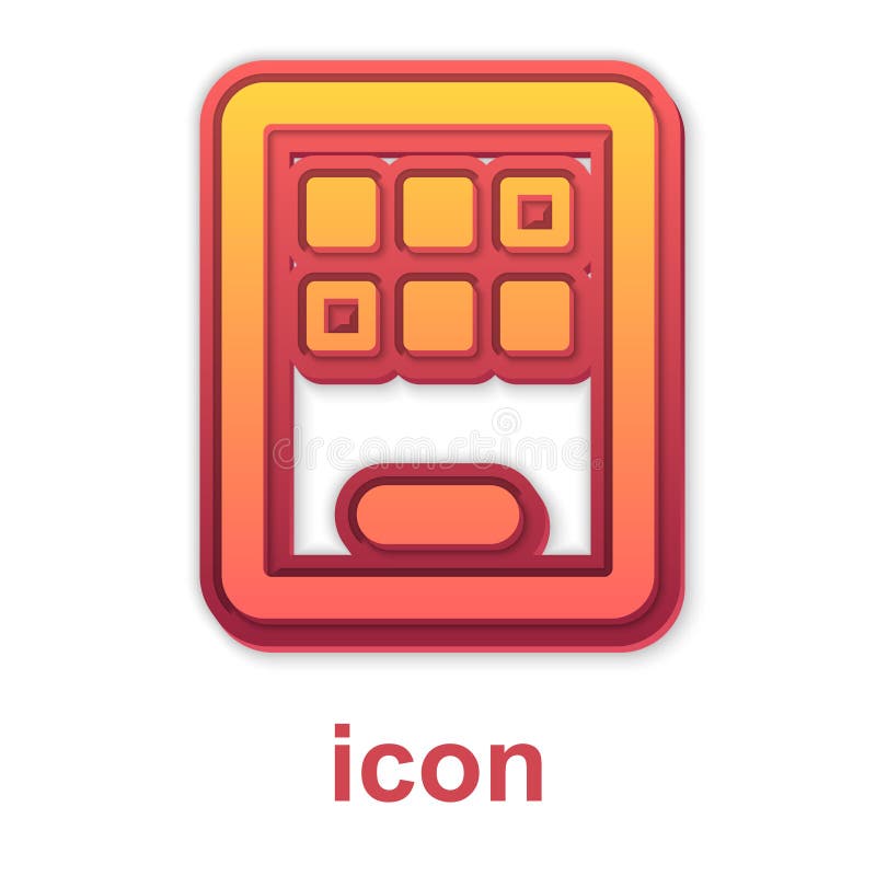 Gold Pencil with Eraser Icon Isolated on White Background. Drawing and ...