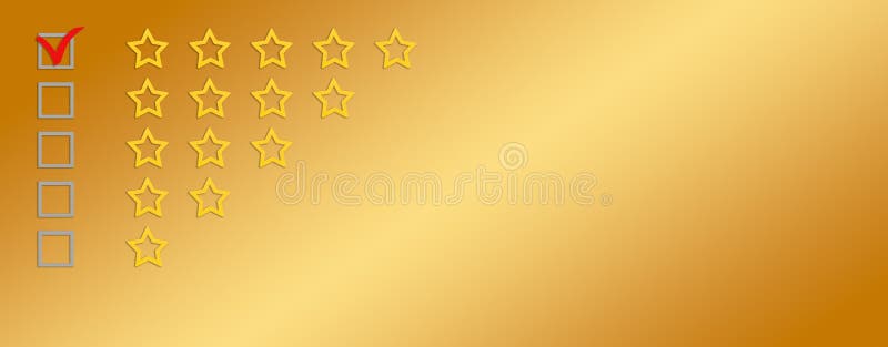 Gold, Gray Five Stars Shape on a Gradient Background. Rating Stars with ...