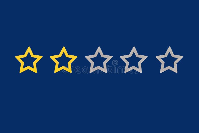Gold, Gray, Silver Five Star Shape on a Blue Background. Increase ...