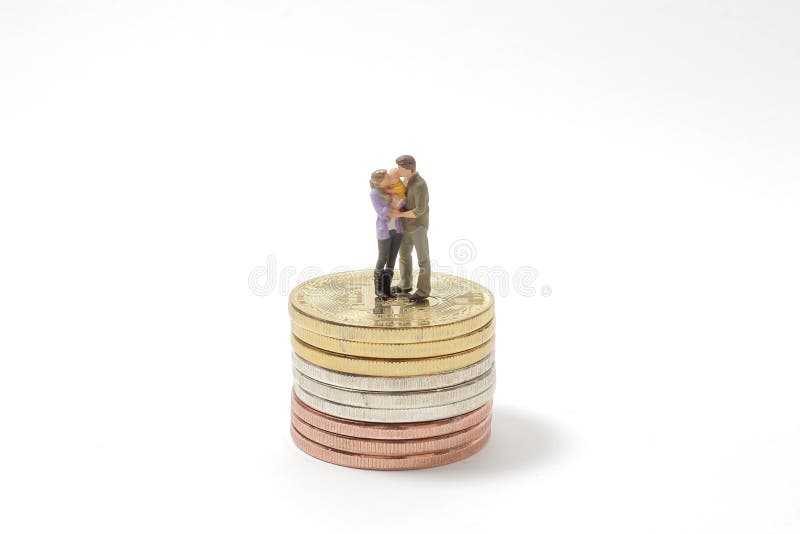 The Gold Guy Family with Gold Stock Photo - Image of human, render ...