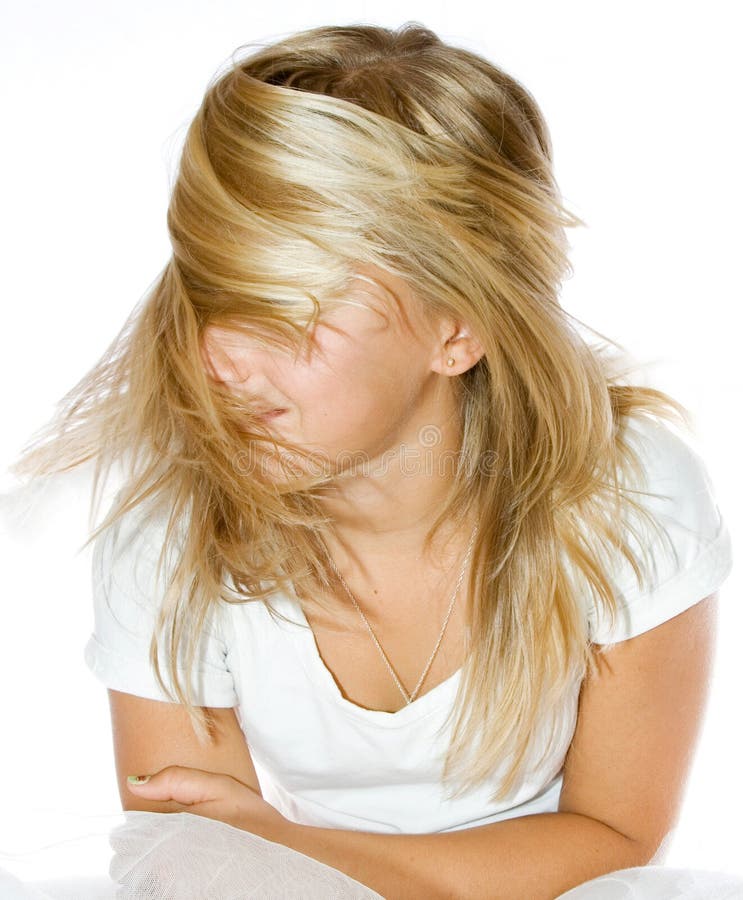 Gold of hair stock image. Image of girl, hair, flutter - 6782971