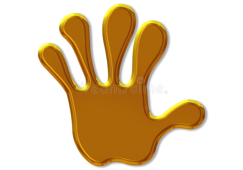 Golden Thumbs Up stock illustration. Illustration of abstract - 8955621