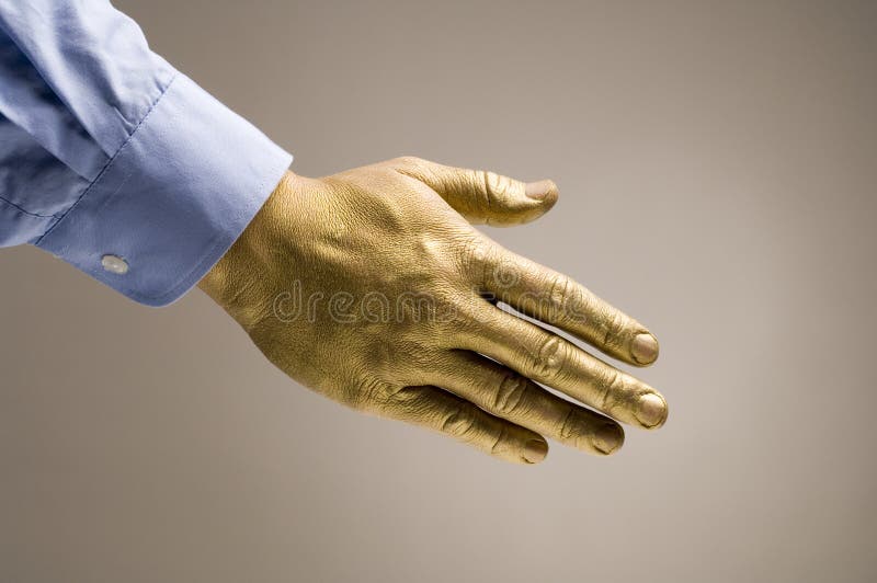 Gold Hand stock image. Image of gilded, golden, deal, color - 2343193