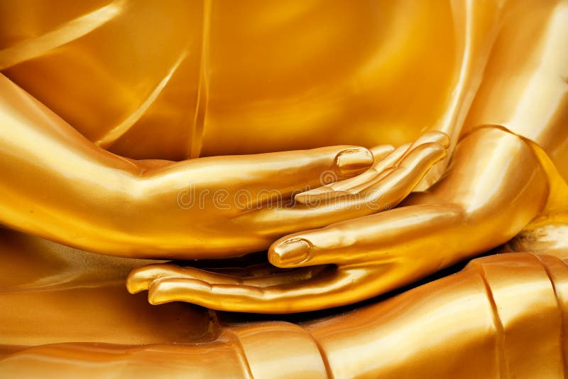 Gold hand of buddha stock image. Image of culture, asia - 76415045
