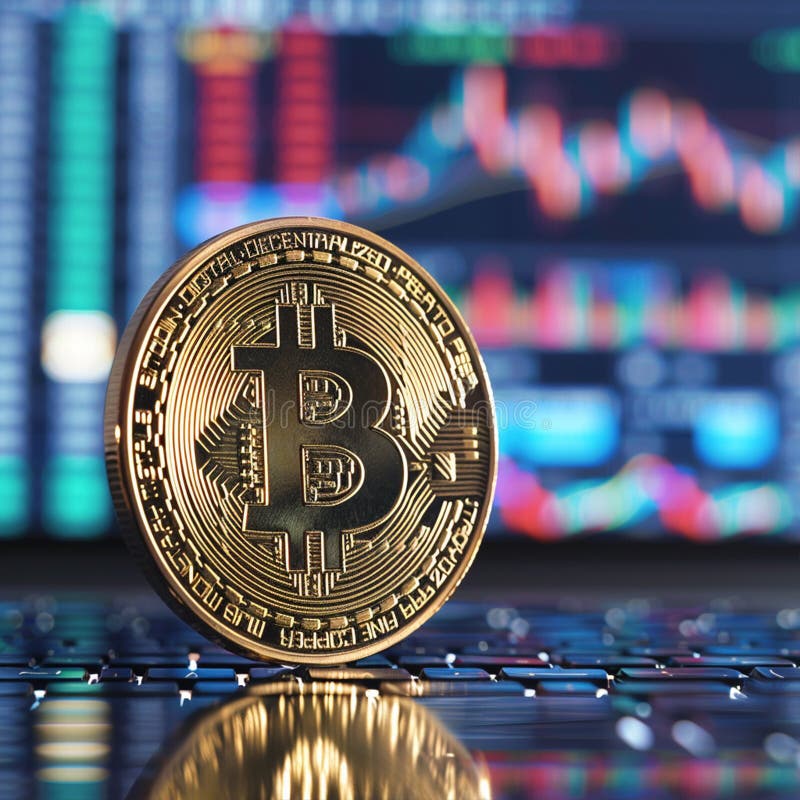 Gold Hand Holding Bitcoin AI Generative Stock Illustration ...