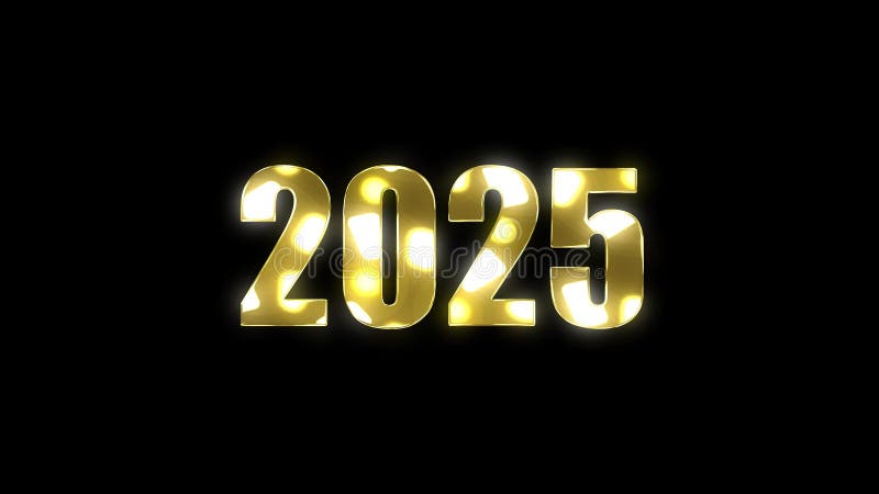2025 Happy New Year 2025 Animated Text New Year 2025 Neon Stock Footage ...
