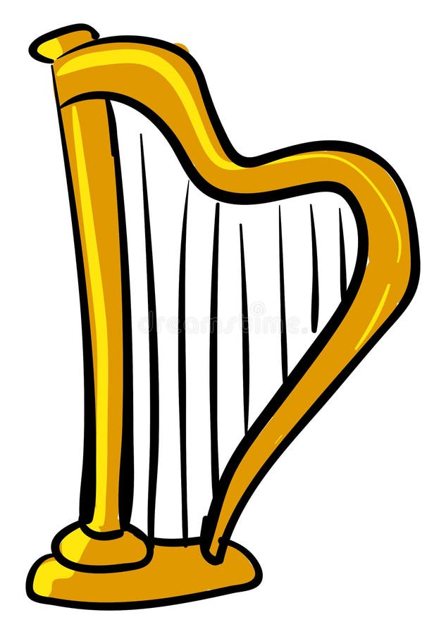 Golden Harp And Clover Icon, Icon Cartoon Stock Vector - Illustration ...