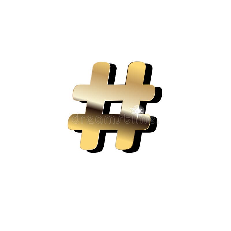Hashtag Sign Text Message Bubble Stock Illustration - Illustration of ...