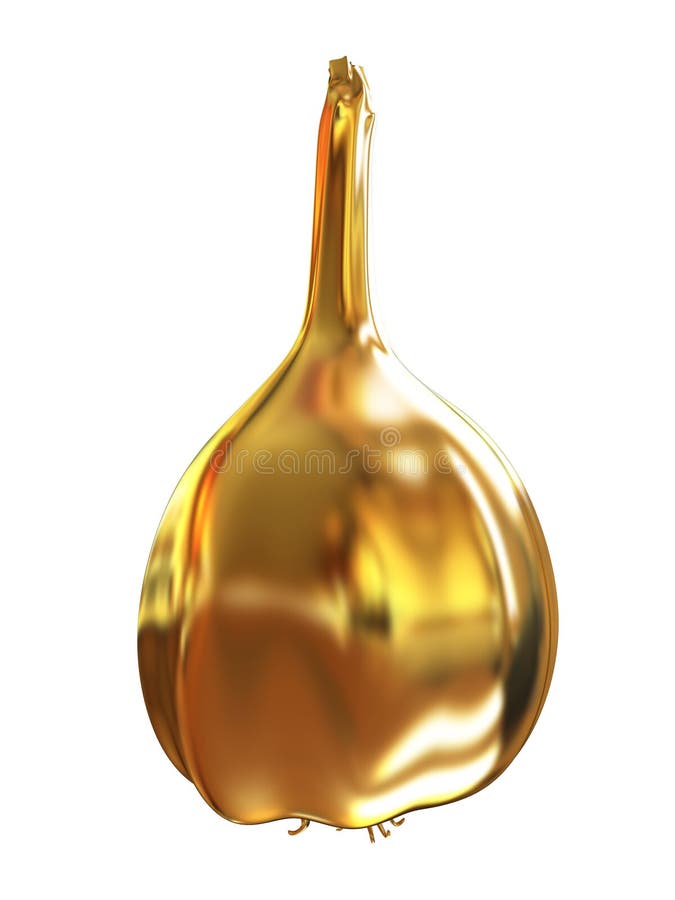 Gold Head of garlic stock illustration. Illustration of fashionable ...