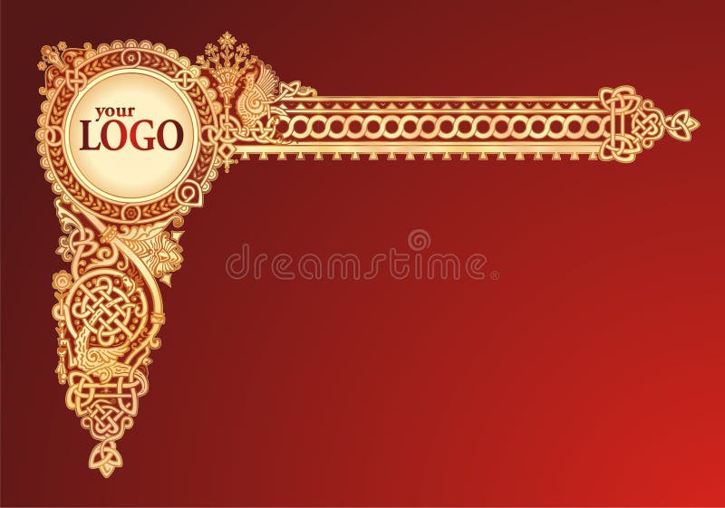 Gold frame stock vector. Illustration of vector, abstract - 1756259