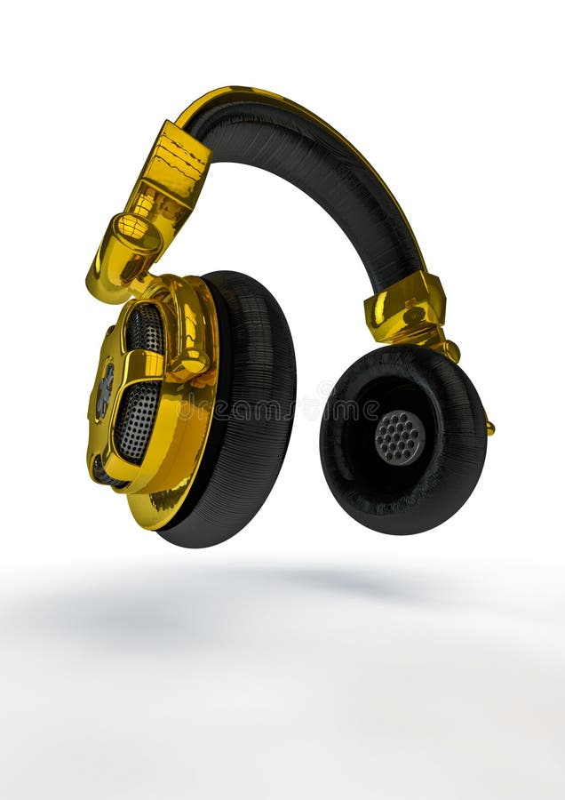 Golden Headphones Stock Illustrations – 1,880 Golden Headphones Stock ...