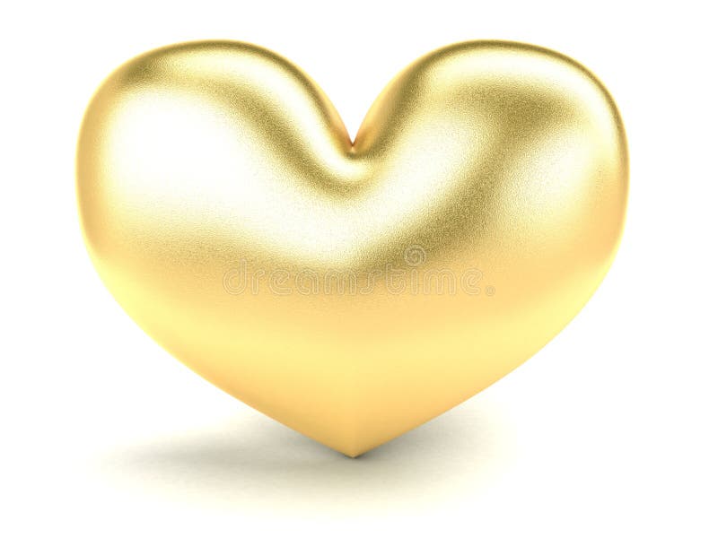 Gold heart stock illustration. Illustration of wedding - 4137945