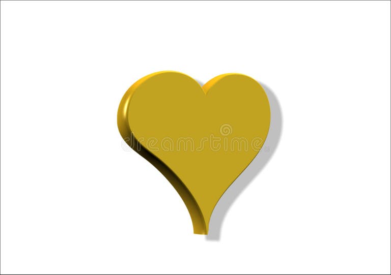 Gold Heart Drawing Stock Illustrations – 10,409 Gold Heart Drawing ...