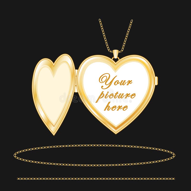 Gold Heart Locket, Engraved Stock Vector - Illustration of ornamental ...