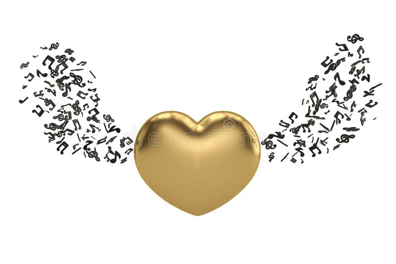 Music Notes Staff Heart Stock Illustrations – 181 Music Notes Staff ...