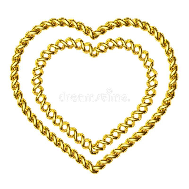 Gold hearts stock illustration. Illustration of isolated - 18564452