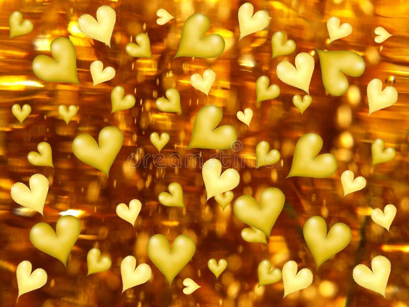 Gold hearts stock photo. Image of gold, hearts, abstract - 85288614