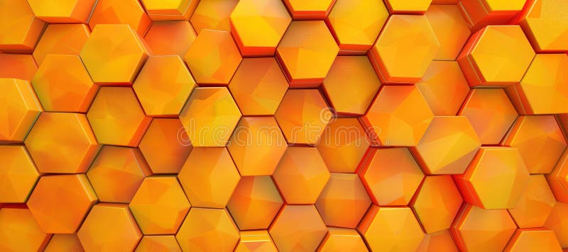 Gold Hexagon Pattern Texture Background, Glow Stock Illustration ...