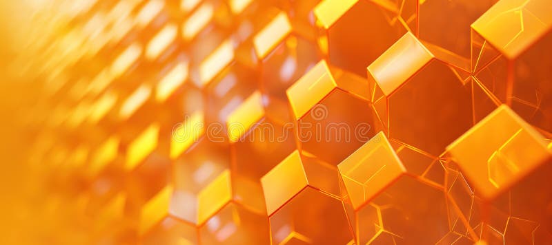 Gold Hexagon Pattern Texture Background, Glow Stock Illustration ...
