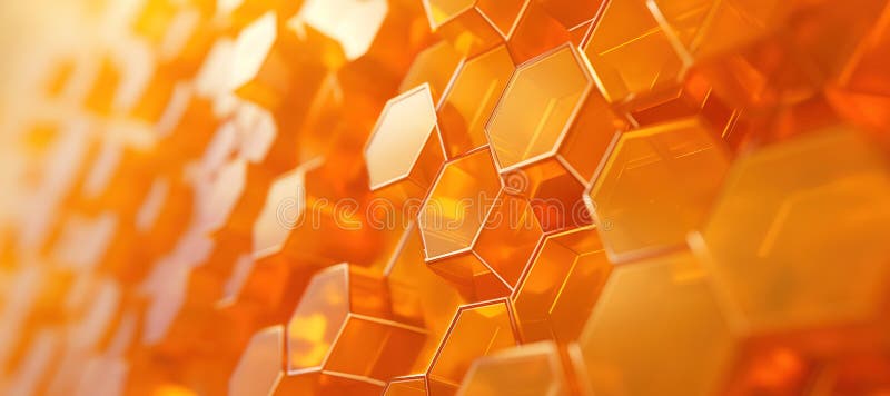 Gold Hexagon Pattern Texture Background, Glow Stock Illustration ...