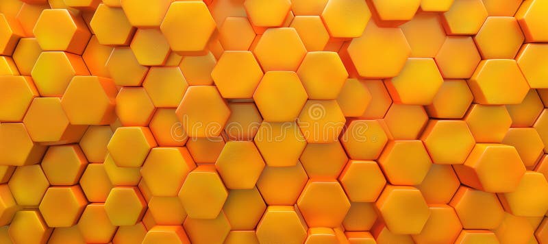 Gold Hexagon Pattern Texture Background, Glow Stock Illustration ...