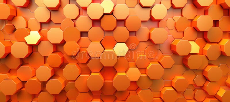 Gold Hexagon Pattern Texture Background, Glow Stock Illustration ...
