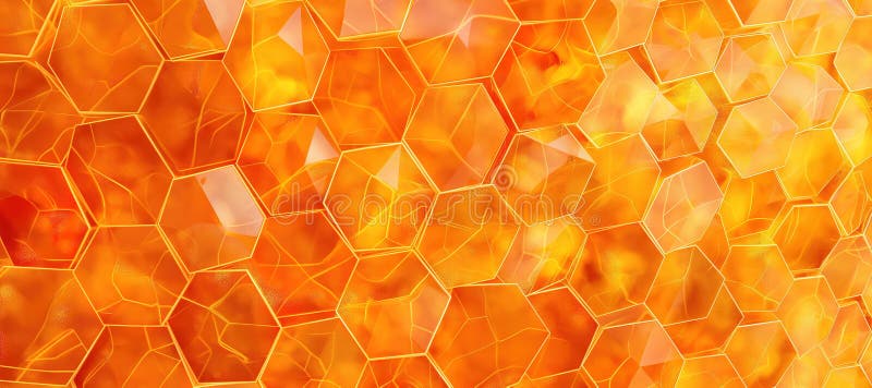 Gold Hexagon Pattern Texture Background, Glow Stock Illustration ...