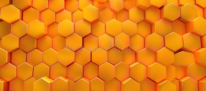 Gold Hexagon Pattern Texture Background, Glow Stock Illustration ...