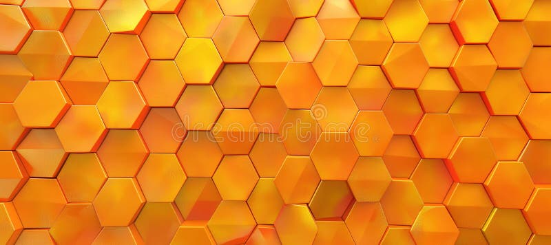 Gold Hexagon Pattern Texture Background, Glow Stock Illustration ...