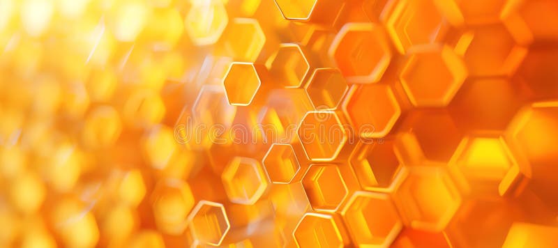 Gold Hexagon Pattern Texture Background, Glow Stock Illustration ...