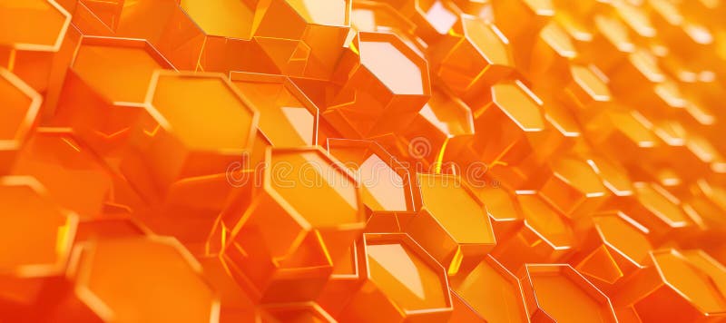 Gold Hexagon Pattern Texture Background, Glow Stock Illustration ...