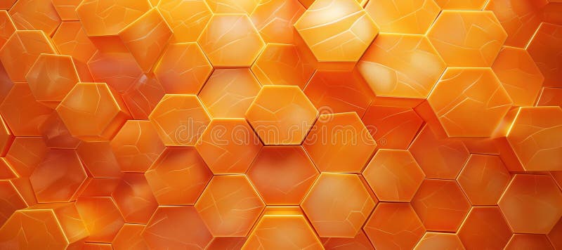 Gold Hexagon Pattern Texture Background, Glow Stock Illustration ...