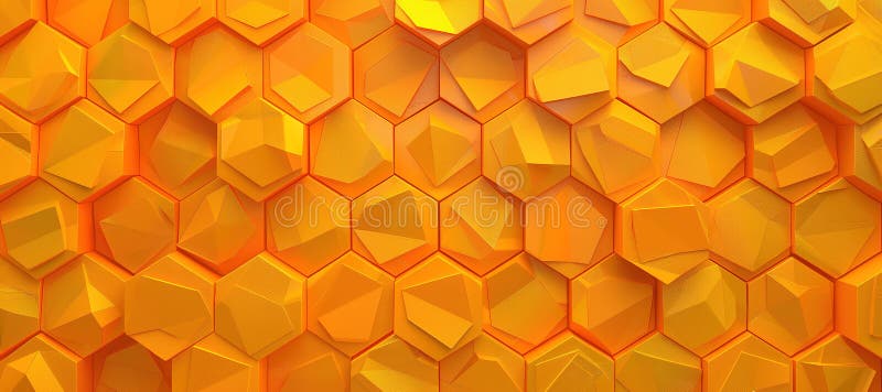 Gold Hexagon Pattern Texture Background, Glow Stock Illustration ...